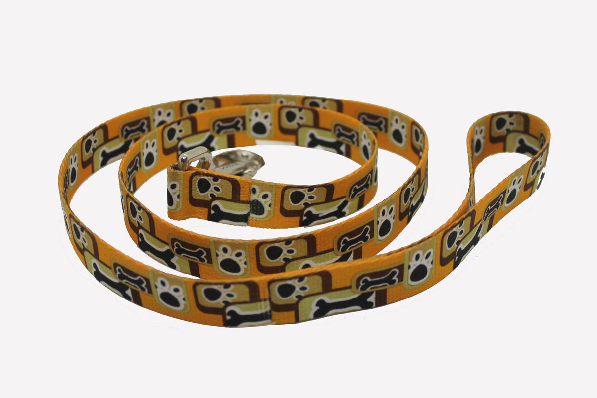 COASTAL PERRO STYLES HUESO HUELLA NARANJA CORREA LARGE 1" REF 964 OBT0 ...