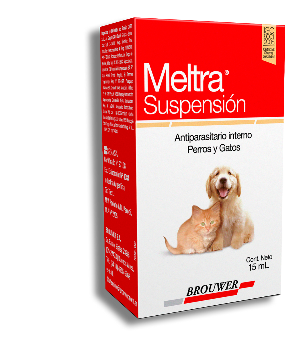 ANTIPARASITARIO INTERNO MELTRA SUSPENSIÓN PARA PERROS Y GATOS – Petcol